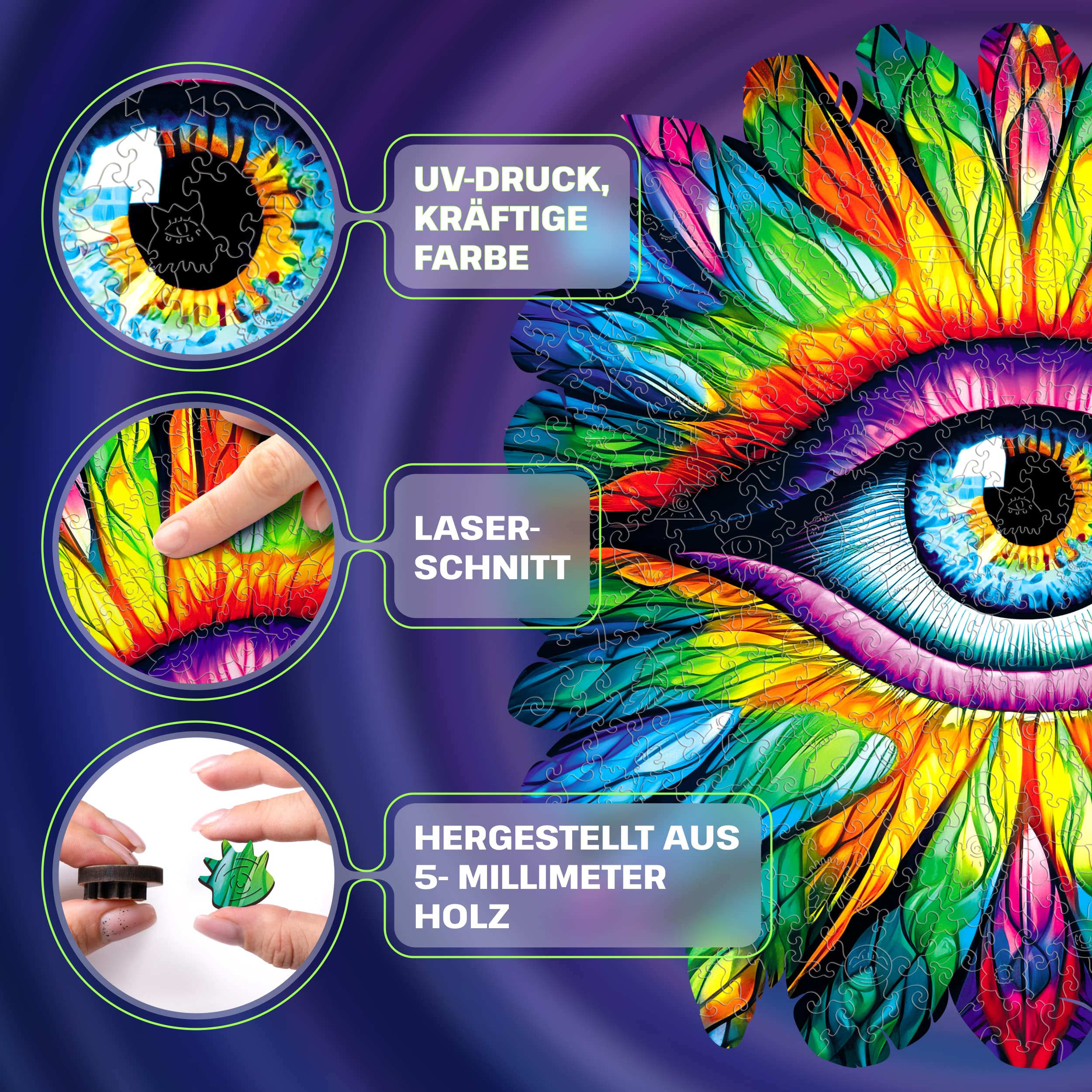 Kaufe Eye puzzle 200 pieces - 34,90€. Beste Holz- und Escape-Puzzles ...